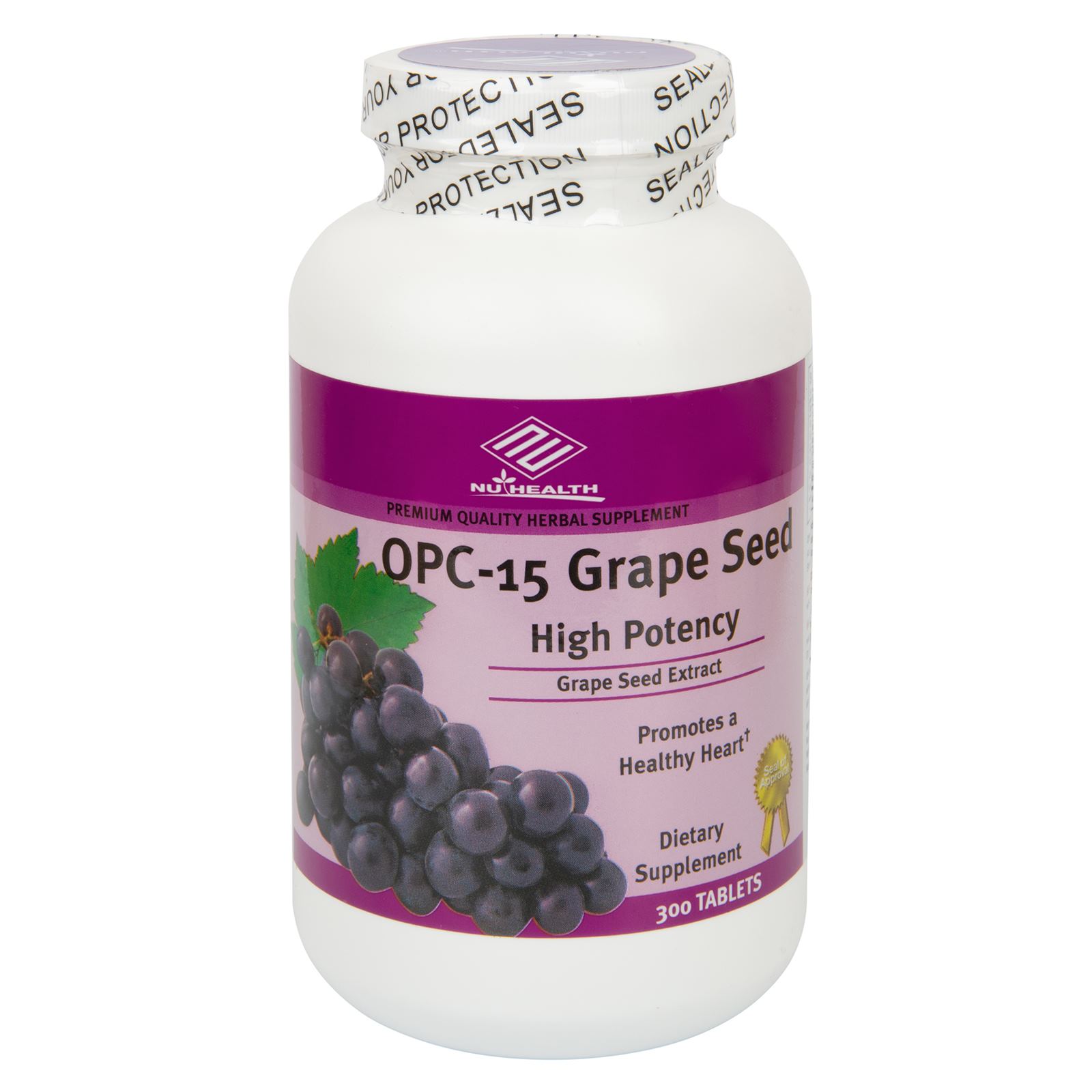 NuHealth OPC-15 Grape Seed 100 mg 300 Tablets | DailyVita