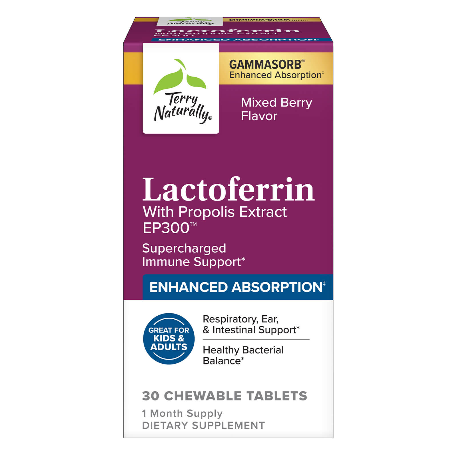 Terry Naturally Lactoferrin with Propolis Extract EP300 - Supercharged ...