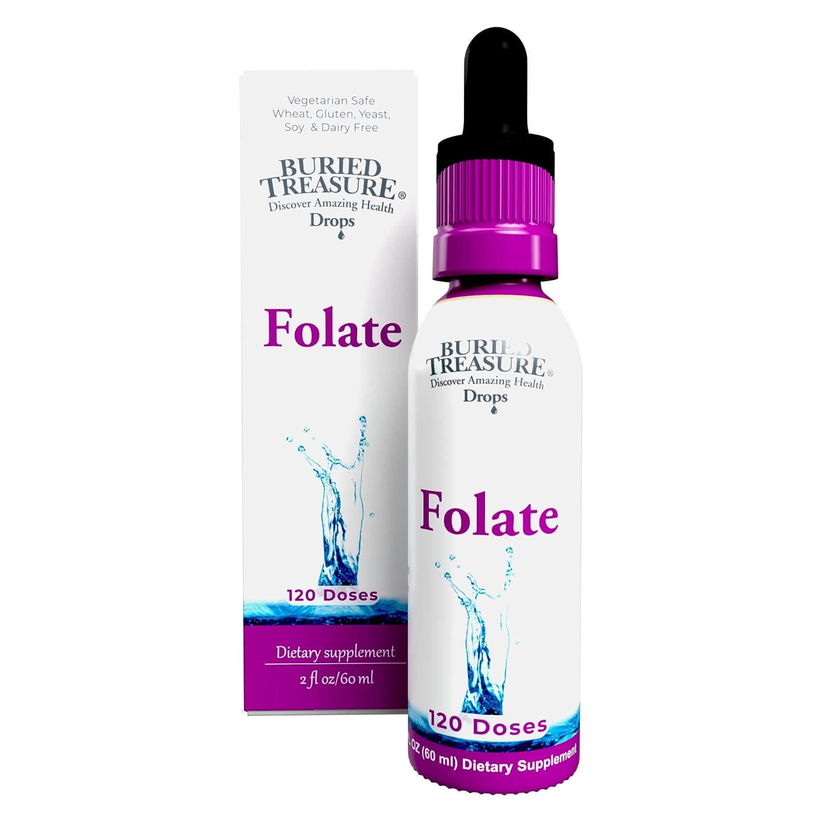Buried Treasure Folate Drops - Maintain healthy cell growth and promote ...