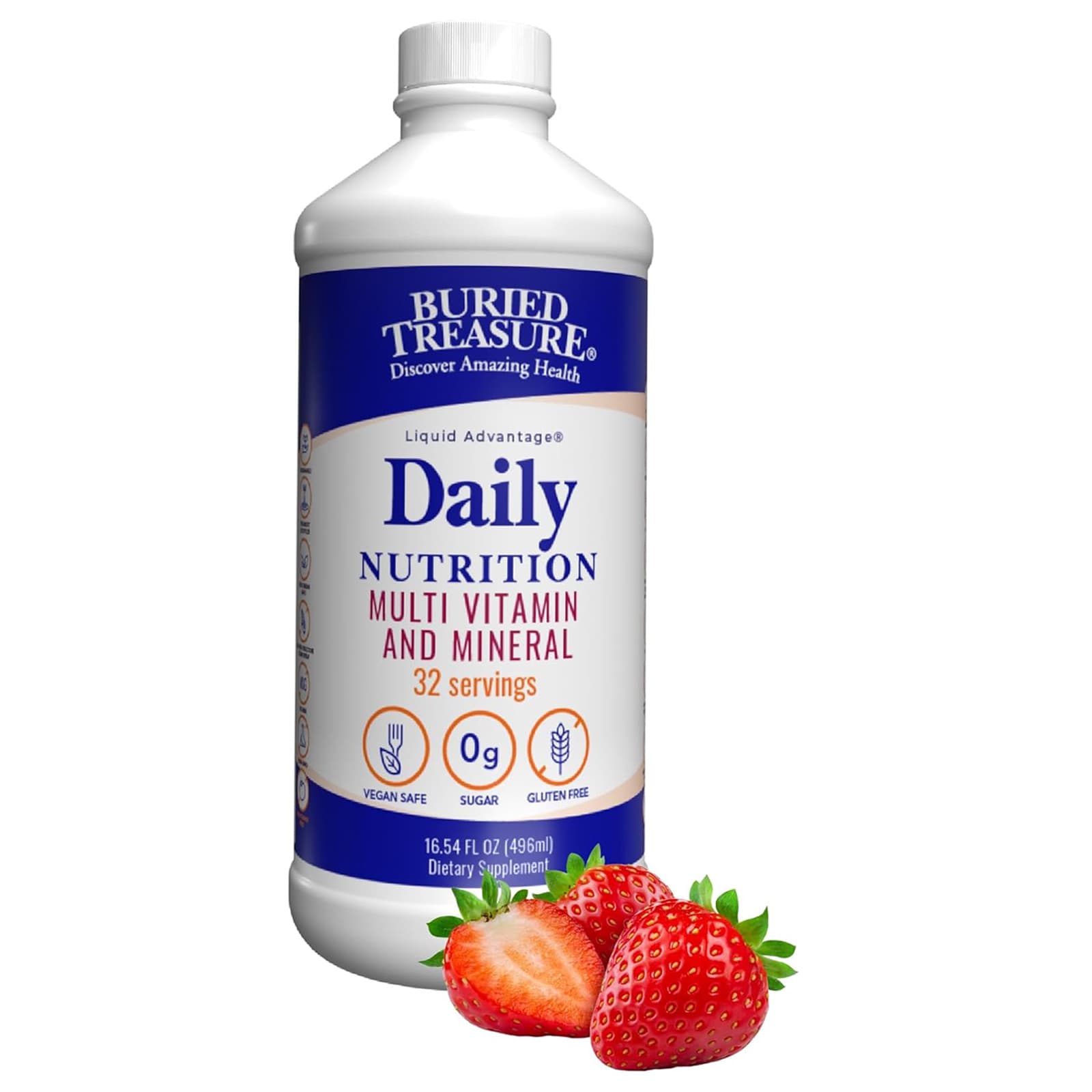 Buried Treasure Daily Nutrition Liquid Multi Vitamins & Minerals 16 oz ...
