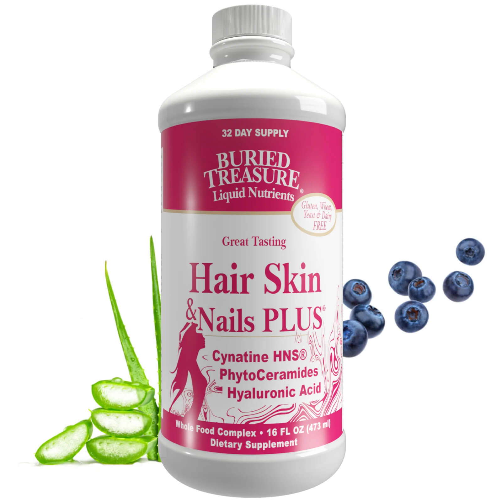 Buried Treasure Hair, Skin and Nails Plus 16 oz | DailyVita