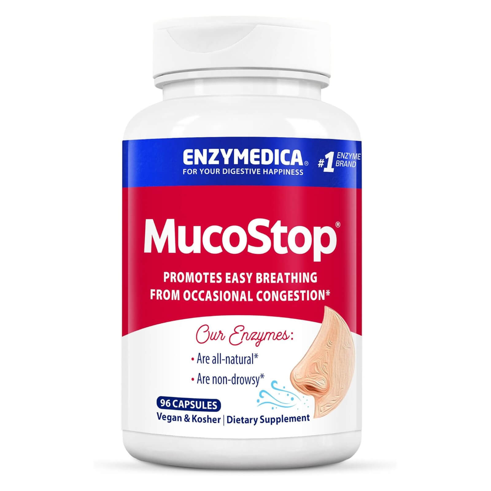 Enzymedica MucoStop 96 Capsules - SUPER DEAL! | DailyVita
