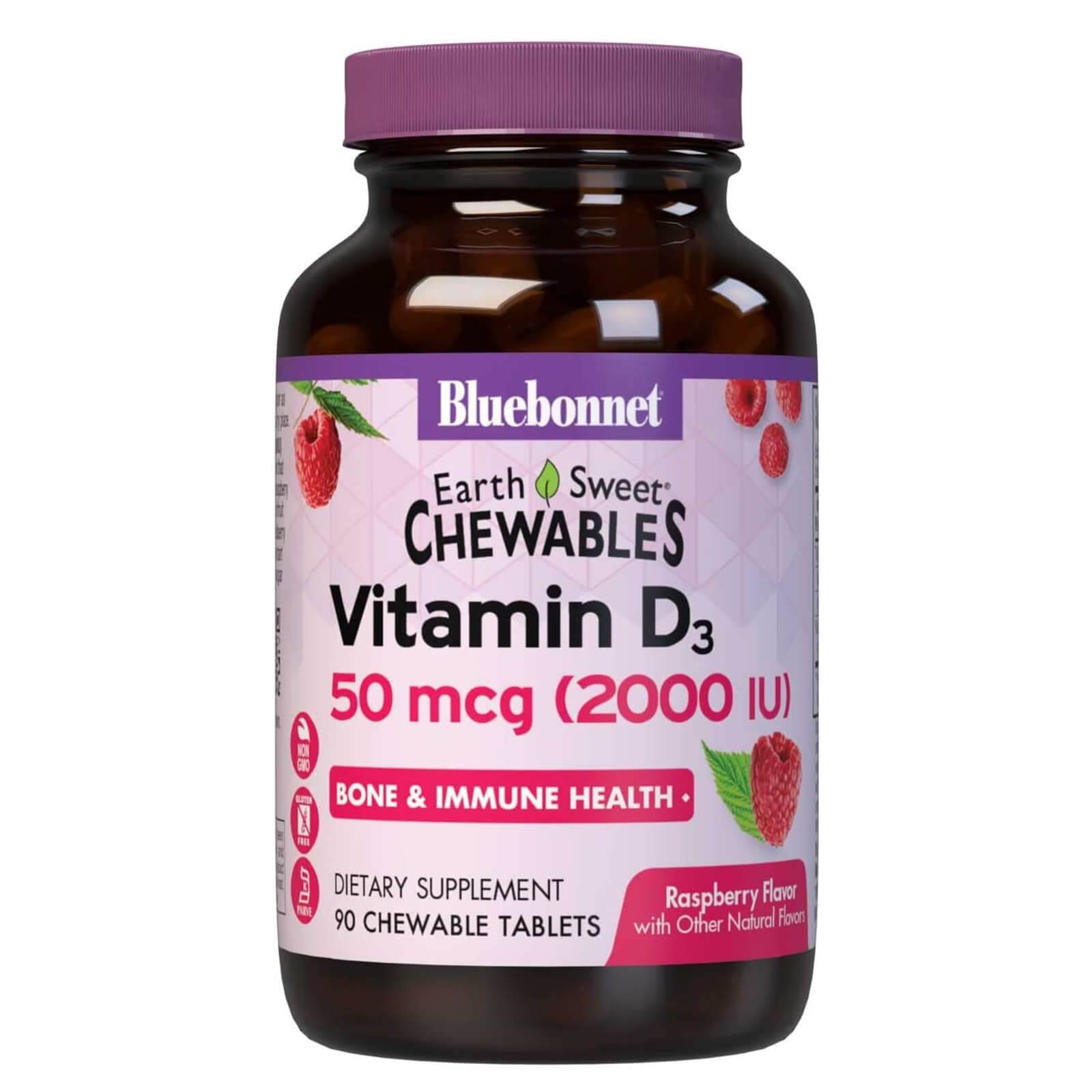 Bluebonnet Earthsweet Chewables Vitamin D3 50 mcg
