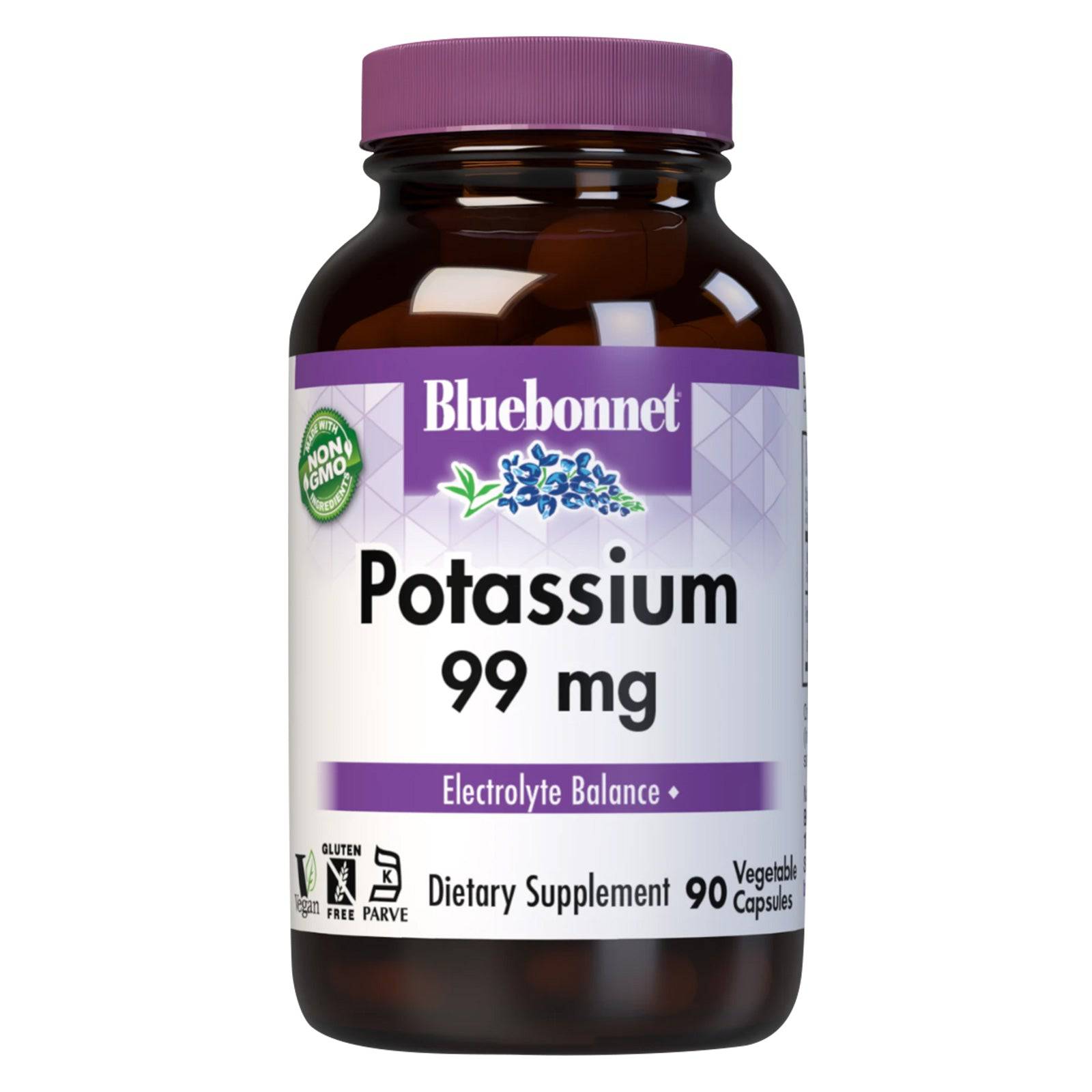 Bluebonnet Potassium 99 mg 90 Veg Capsules | DailyVita