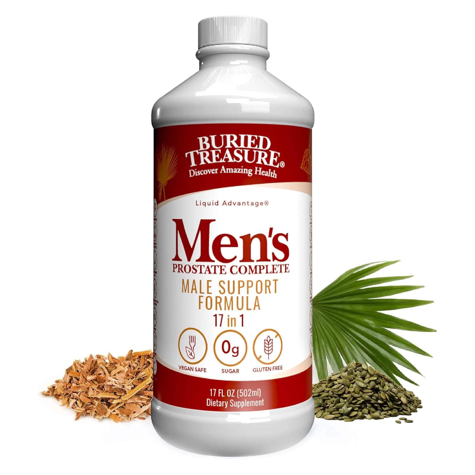 Buried Treasure Men's Prostate Complete Liquid Nutrients 16 fl oz (473 ...