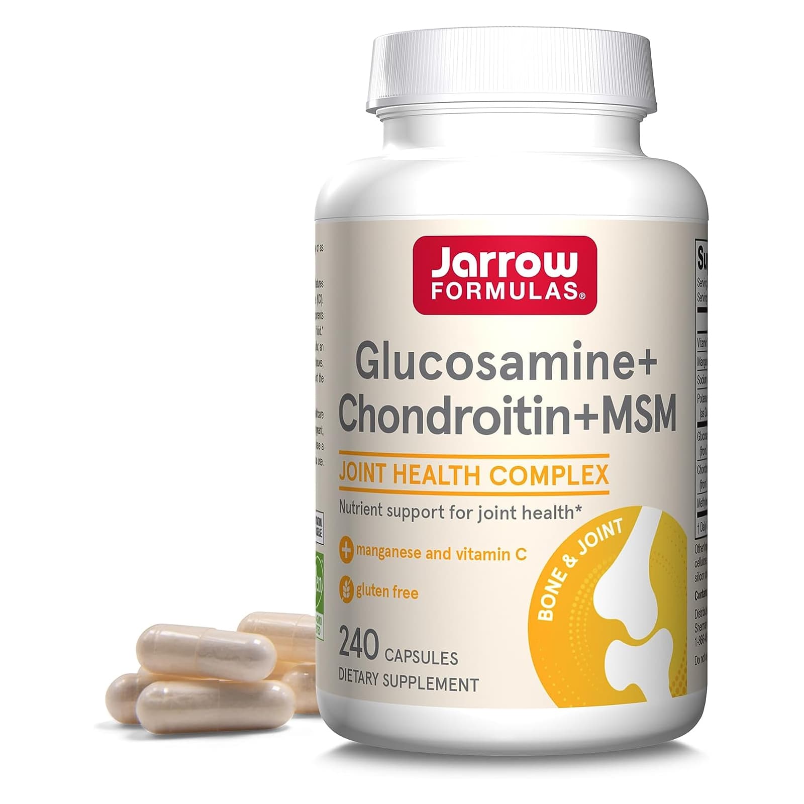 Jarrow Formulas Glucosamina + condroitina + msm 240 cápsulas | DailyVita