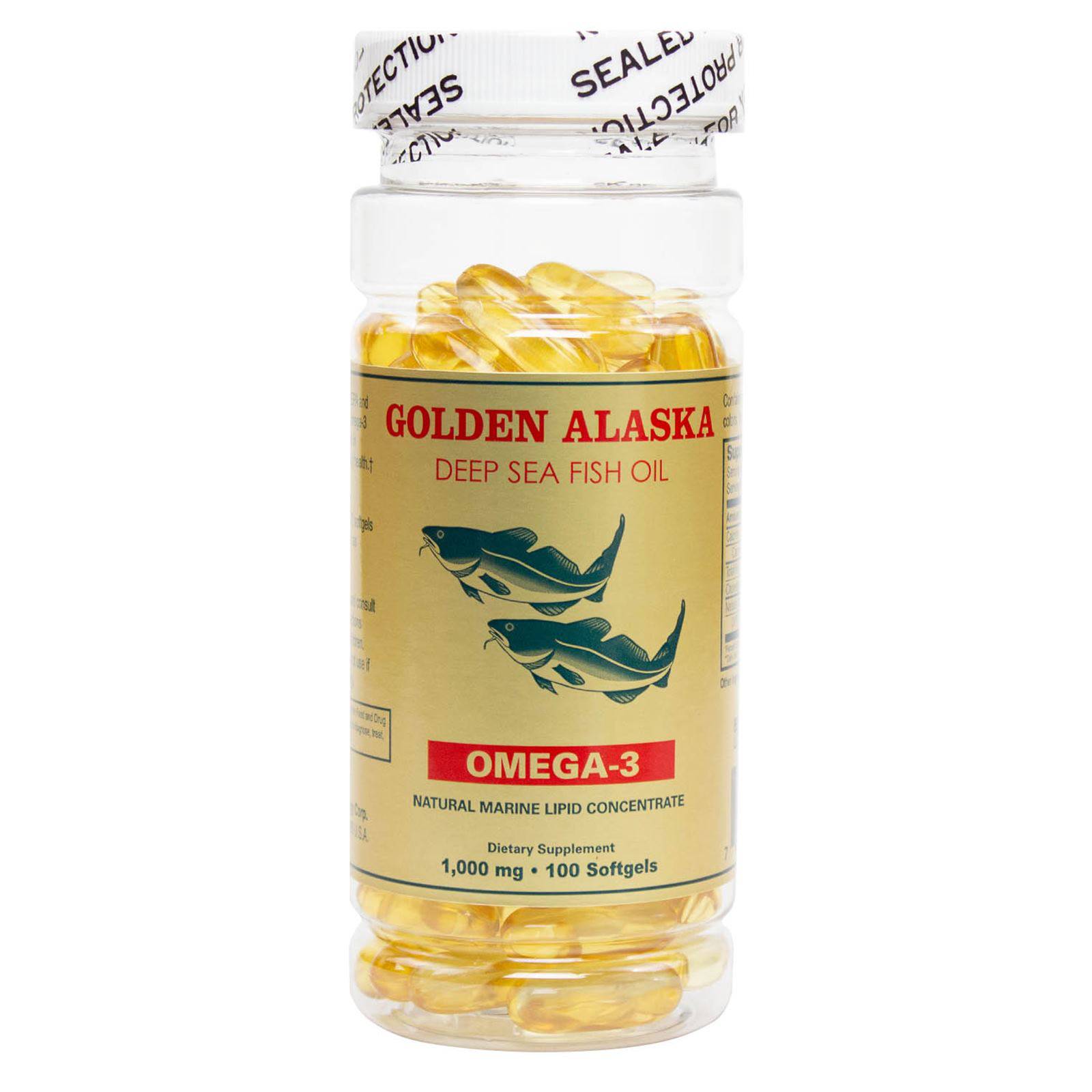 NCB Alaska Deep Sea Fish Oil Omega-3 1000 mg 100 Softgels | DailyVita
