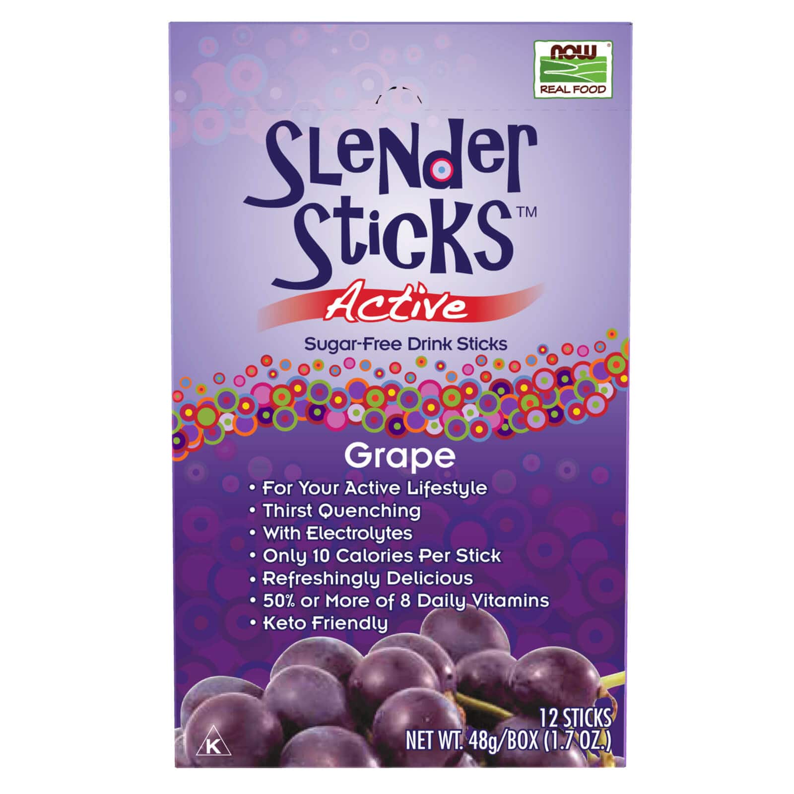 NOW Foods Active Grape Slender Sticks 12/Box | DailyVita