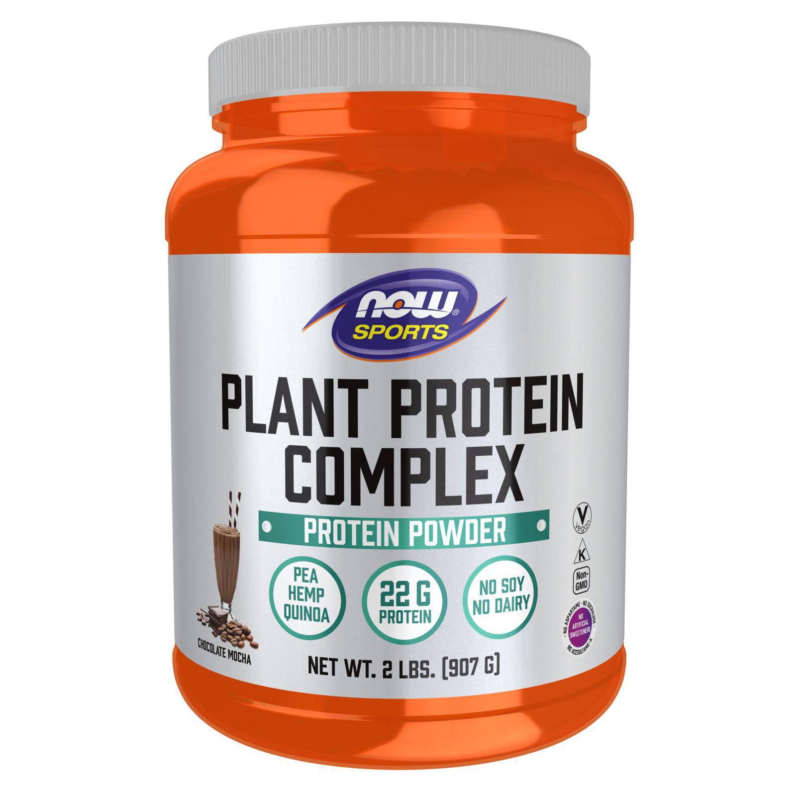 NOW Foods Plant Protein Complex Chocolate Mocha Powder 2 lbs. | DailyVita