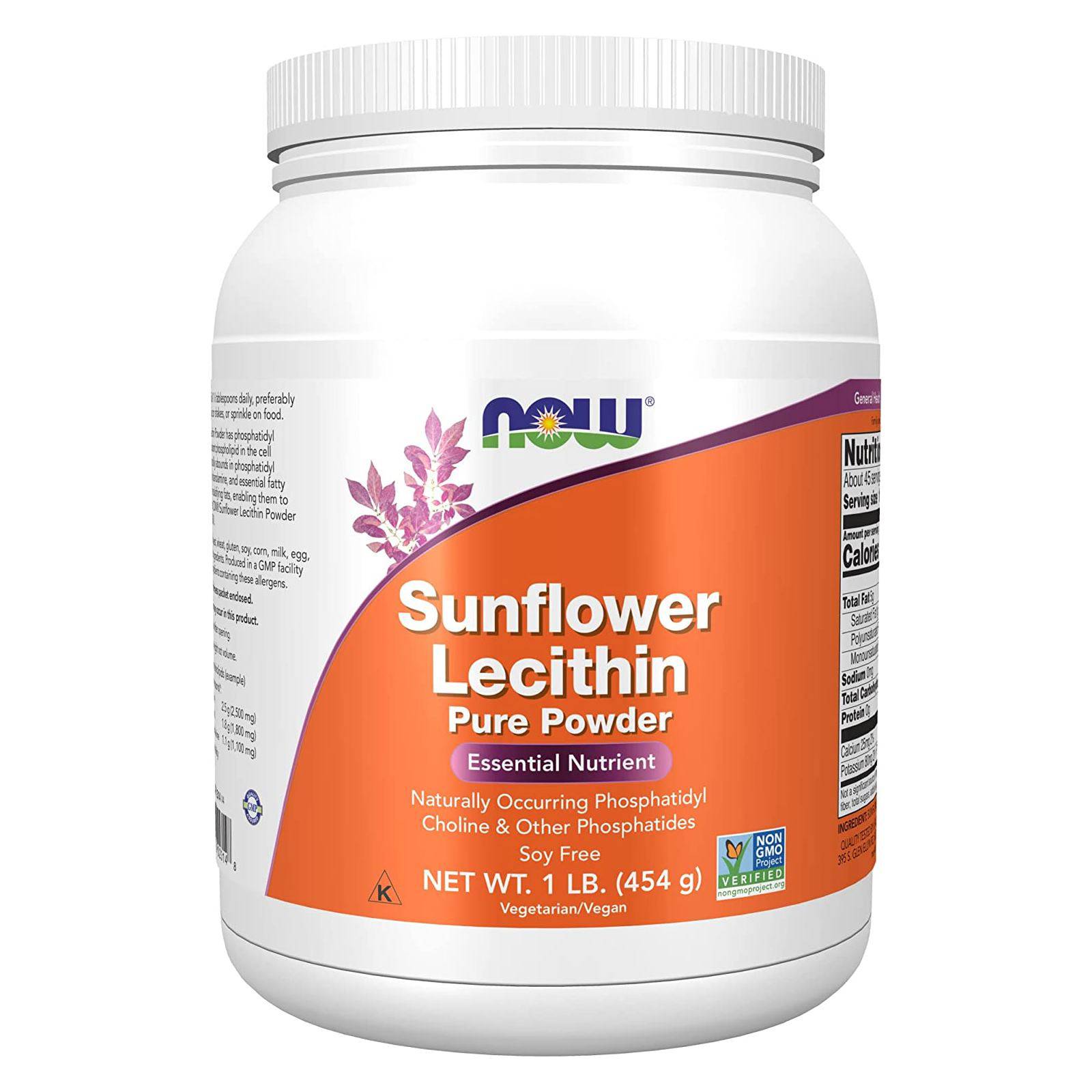 NOW Foods Sunflower Lecithin Pure Powder 1 lb | DailyVita