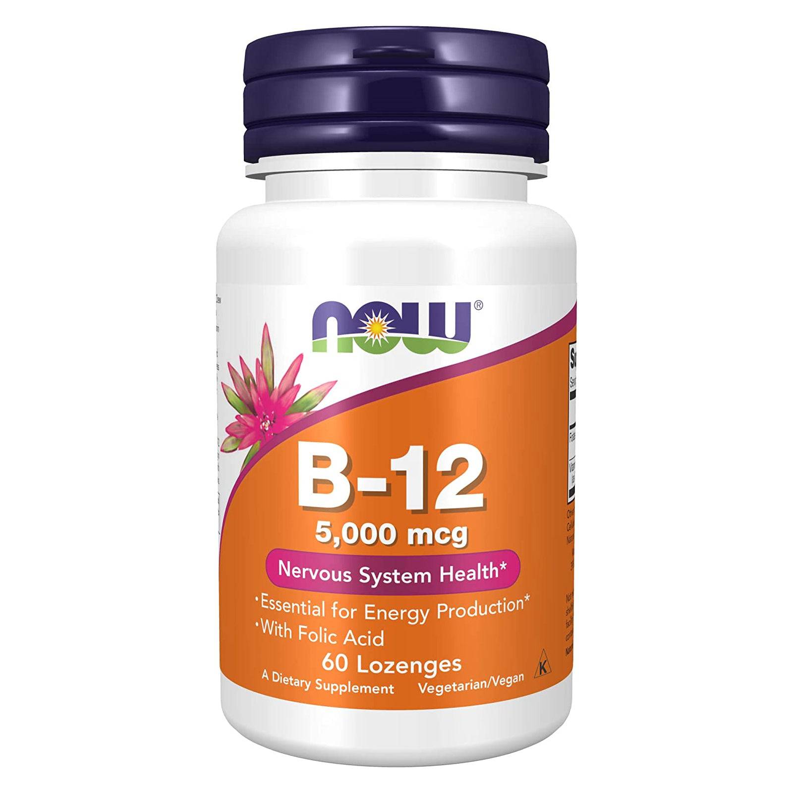 NOW Foods Vitamin B-12 5000mcg 60 Lozenges | DailyVita
