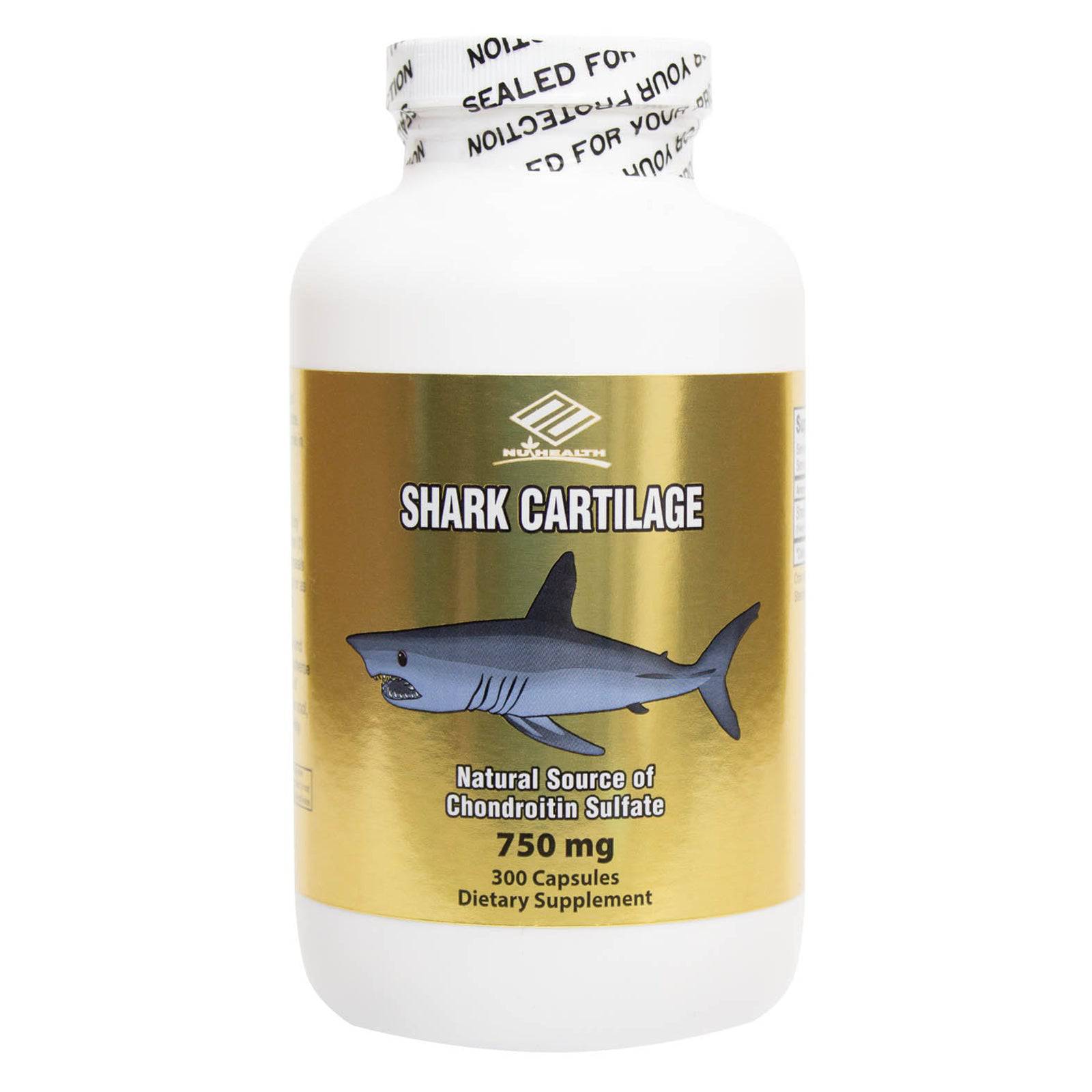 NuHealth Shark Cartilage 750 mg 300 Capsules | DailyVita