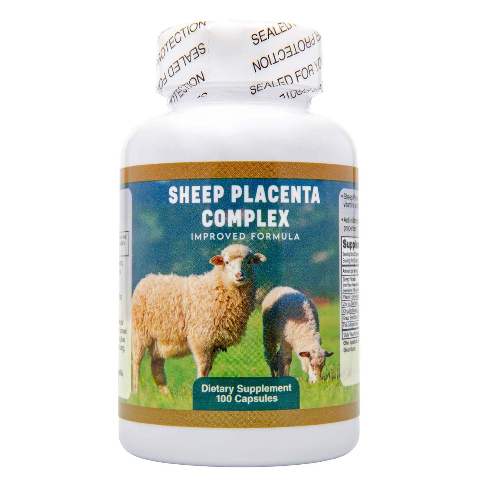 NuHealth Sheep Placenta Complex 100 mg 100 Capsules | DailyVita