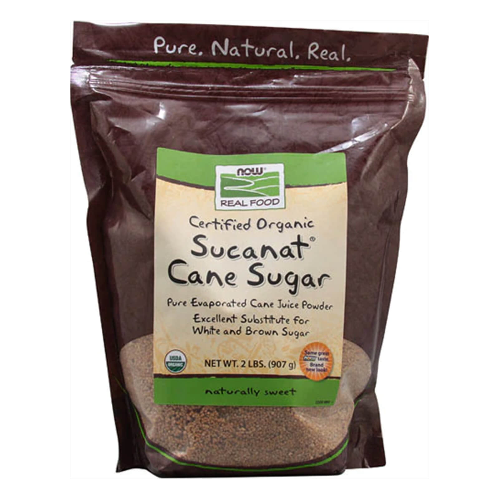 NOW Foods Sucanat Cane Sugar Organic 2 lb | DailyVita