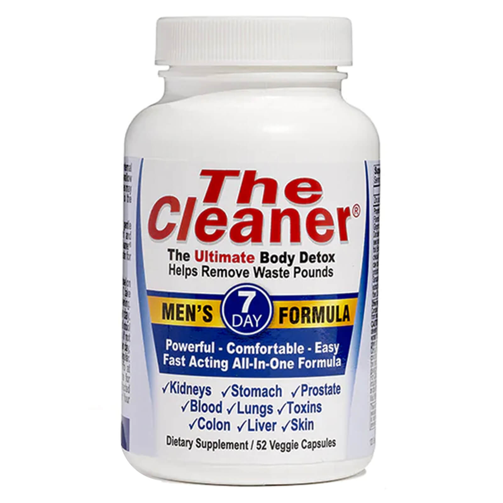 THE CLEANER® DETOX Men's 7-Day (1 Cycle) Formula 52 Veggie Capsules ...