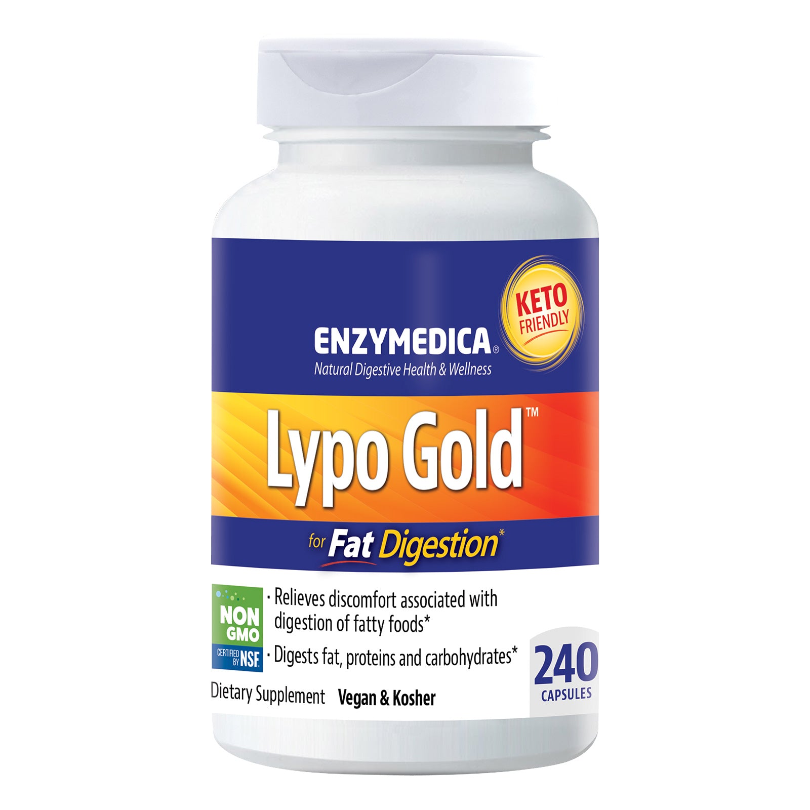 Enzymedica Lypo Gold 240 Capsules | DailyVita